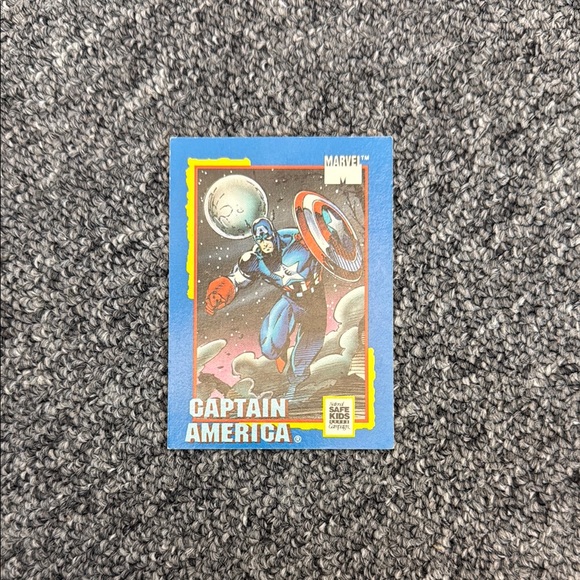 Marvel | Games | Vintage Marvel Captain America Trading Card | Poshmark
